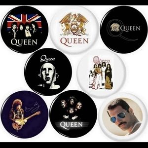 Accessories | Queen Freddie Mercury Band X 8 New 1 Inch 25mm Button Pin ...